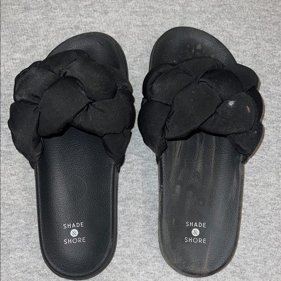 Shade & Shore | Shoes | Shade Shore Womens Black Braided Sandals | Poshmark